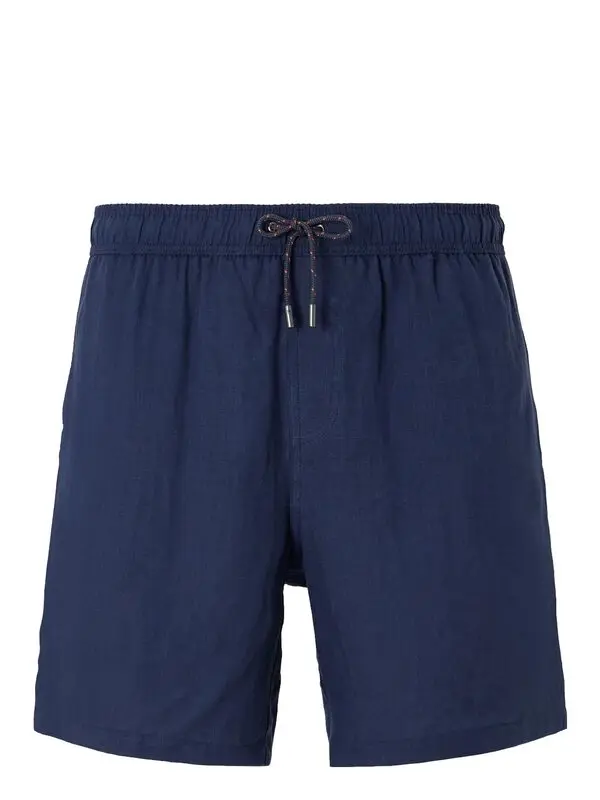 Sease Cod-2 Straight-leg Hemp Shorts - Blue