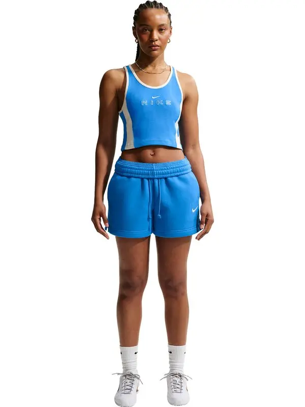 Nike Sportswear Phoenix Fleece Mid-rise 4" Shorts - Blue