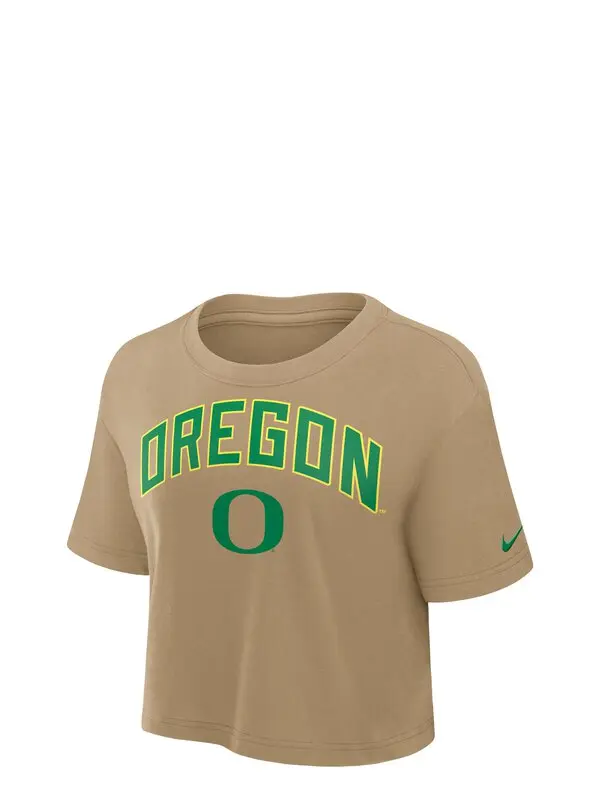 Nike Oregon Athletic Prep Arch Dri-fit College Cropped T-shirt - Brown
