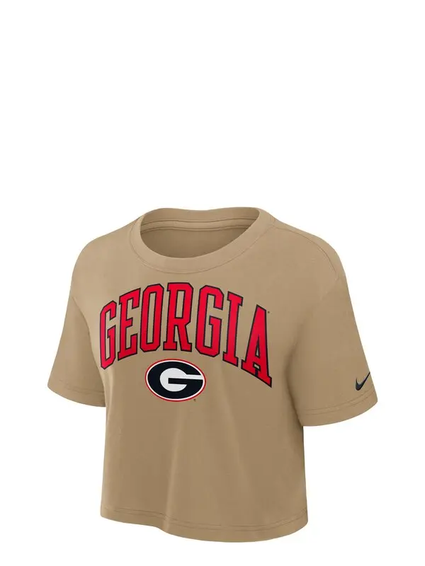 Nike Georgia Athletic Prep Arch Dri-fit College Cropped T-shirt - Brown