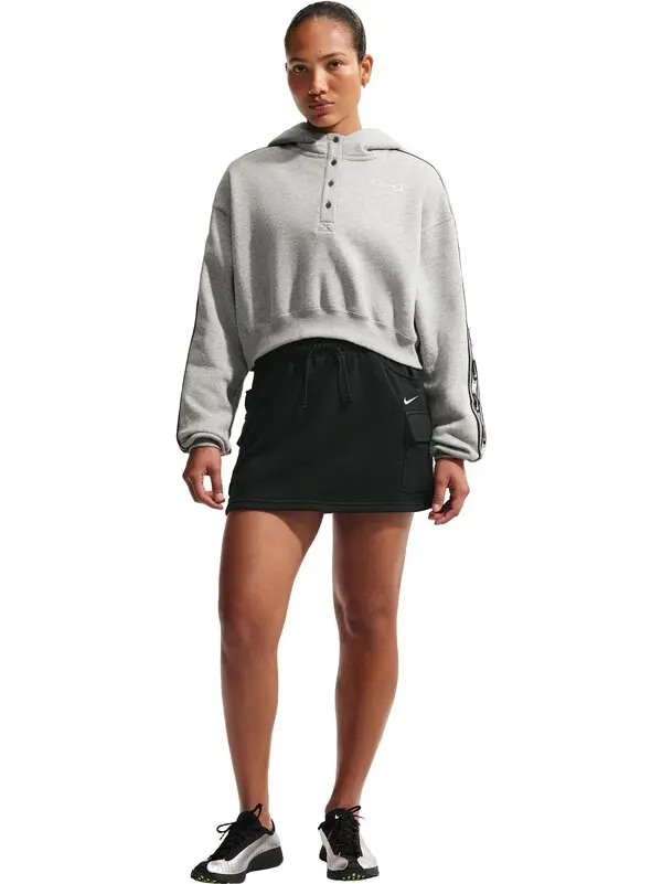 Nike Sportswear Phoenix Fleece Mid-rise Cargo Miniskirt - Black