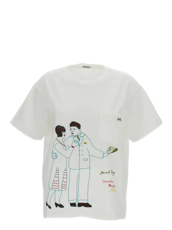 BODE NEW YORK Companion Tee - Beige