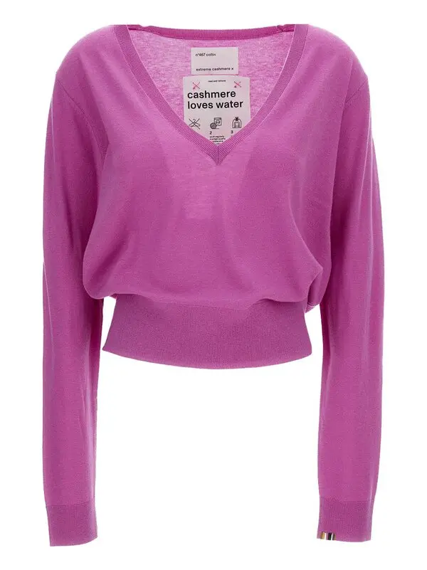 Extreme Cashmere V-neck Sweater No. 467 Collin - Rose