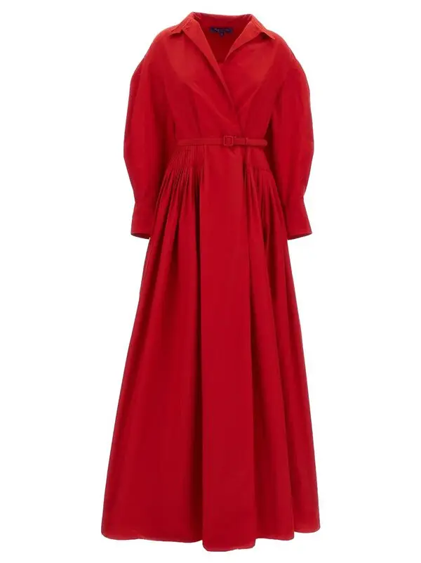Ralph Lauren Daley Evening Shirt Dress - Red