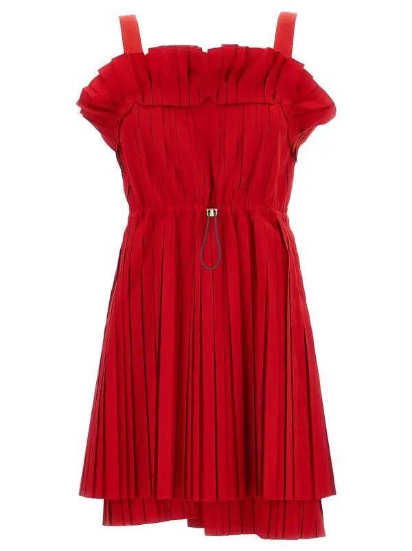 Fendi Mini Faille Dress - Red