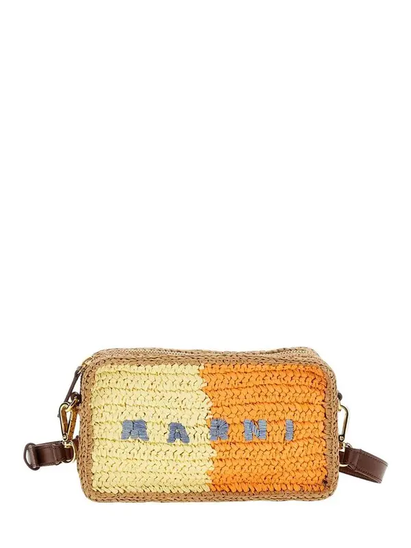 Marni Seaside Raffia Camera Bag - Multicolor
