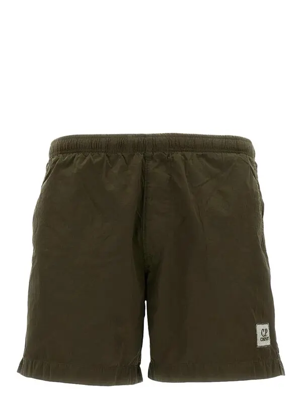 C.P. COMPANY Eco-chrome Beach Shorts - Green