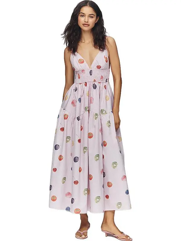 EN SAISON Fruit Medley Midi Dress - Pink Multi