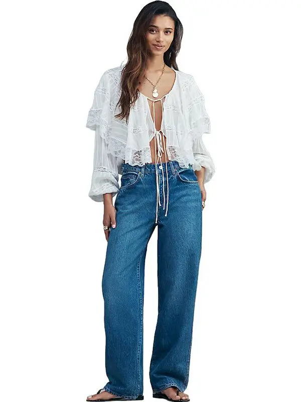 REFORMATION Val 90's Mid-rise Straight Leg Jeans - Pelican