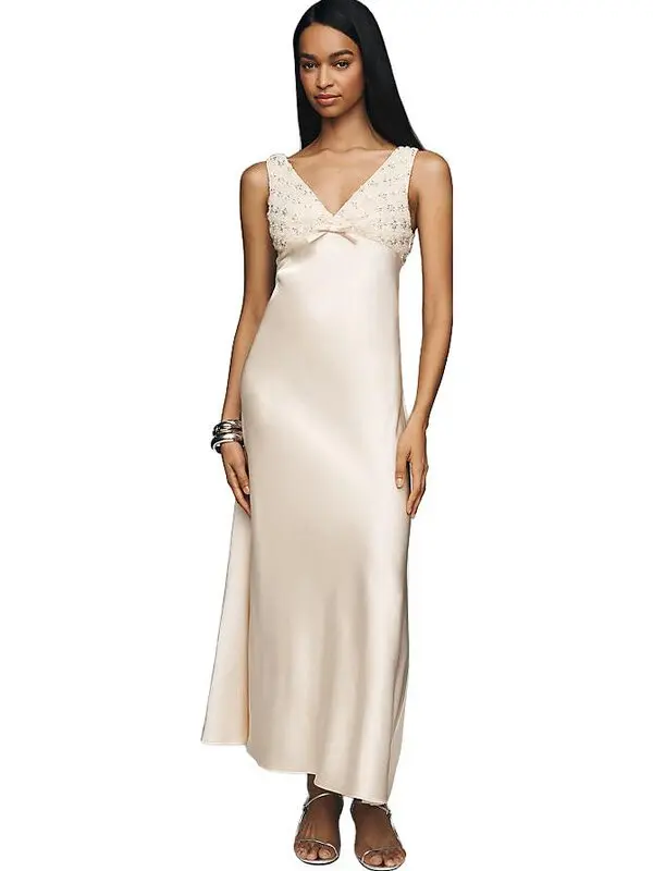 Saylor Serefa V-neck Maxi Dress - Butter
