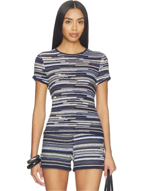Proenza Schouler White Label Veya Knit Tee - Navy