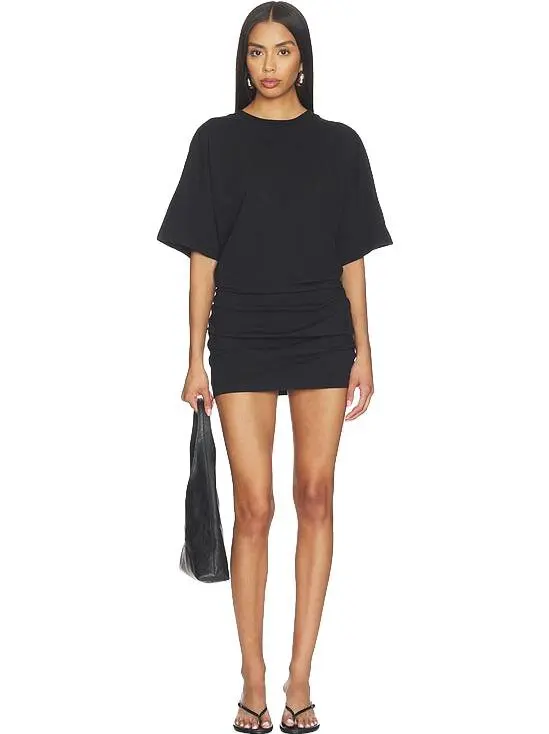Enza Costa Short Sleeve Supima Curve Mini Dress - Black