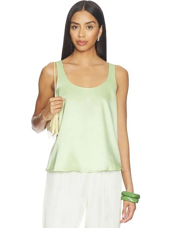 LA LIGNE Scoop Neck Tank - Green