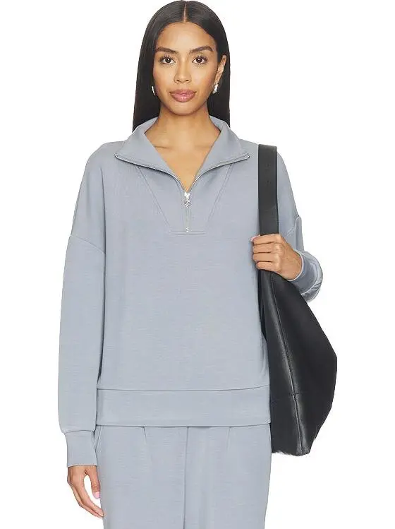 Varley Hawley Half Zip Sweatshirt - Blue