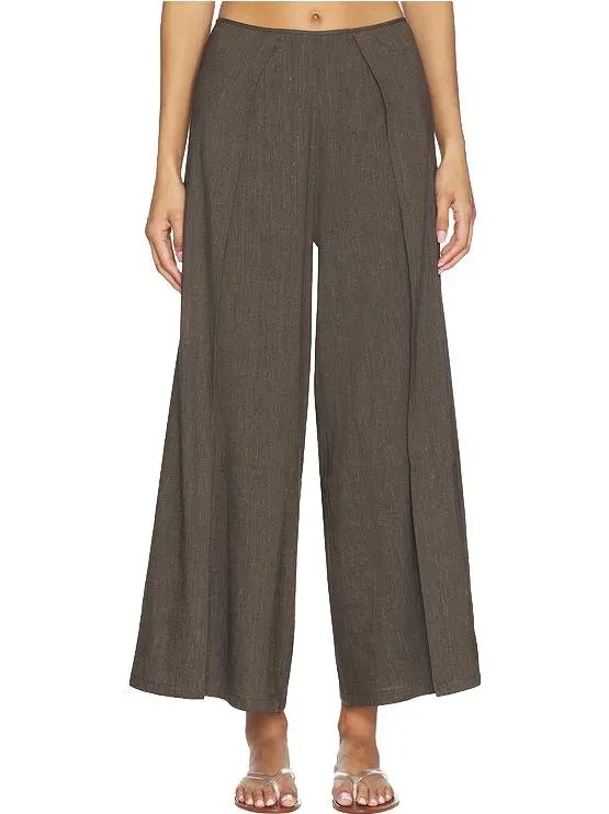 Proenza Schouler White Label Calla Pant - Coffee
