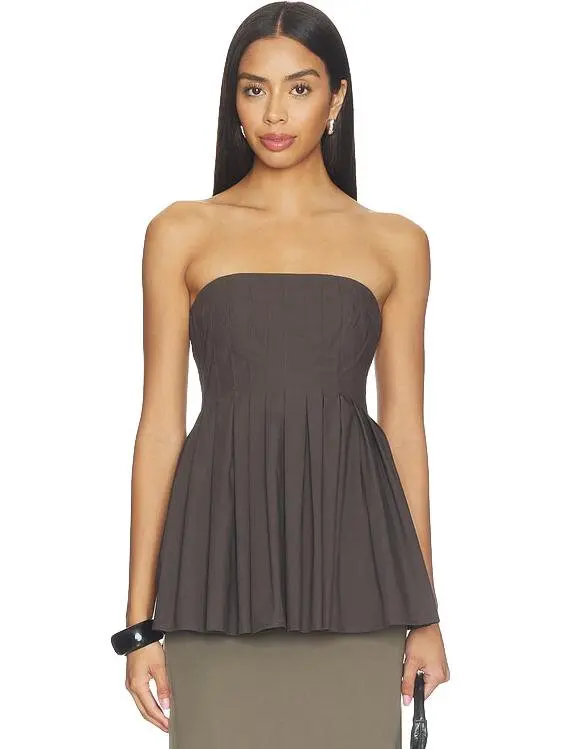 Proenza Schouler White Label Avine Top - Coffee