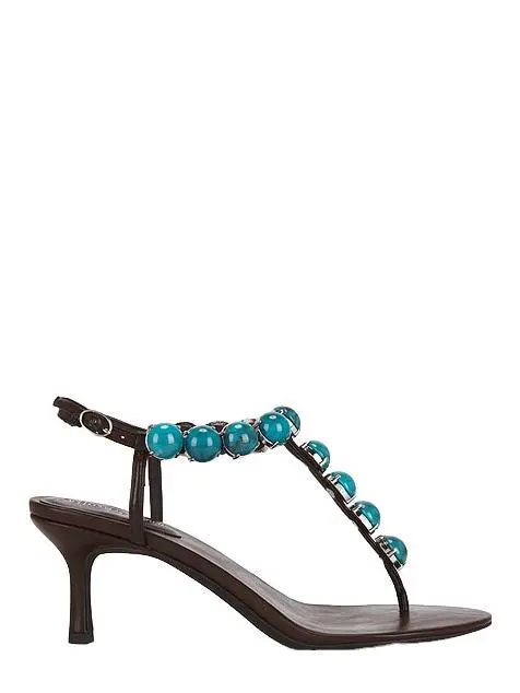 Jeffrey Campbell Gemstone Sandal - Brown Turquoise