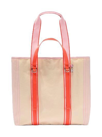 Victoria's Secret Canvas Carryall Beach Tote Bag - Multicolored