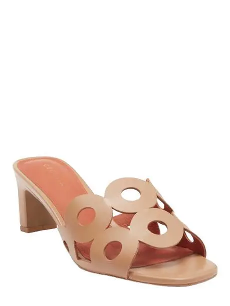 CECILIA NEW YORK Belmont Cutout Slide Sandal - Tan