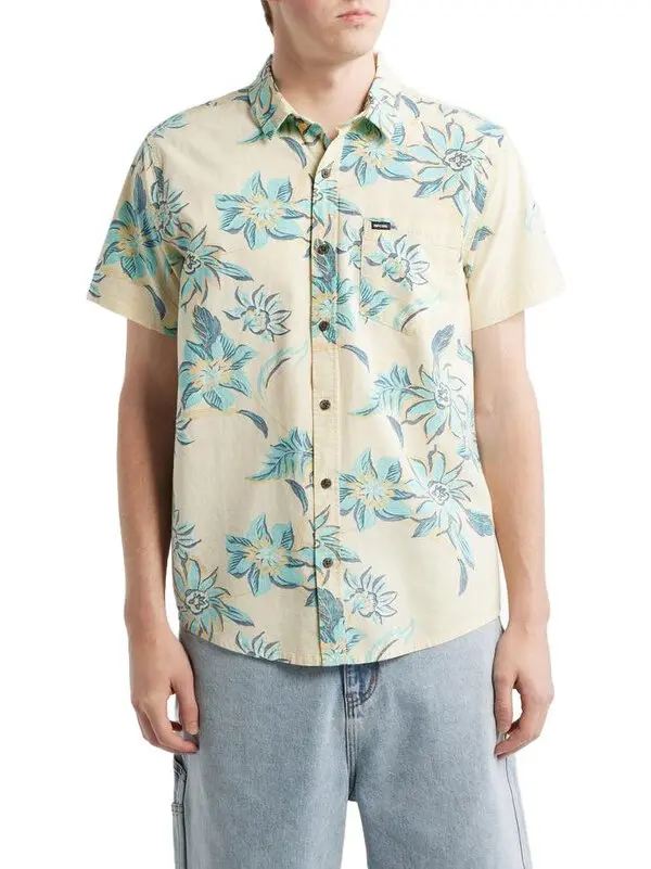 Rip Curl Sessions Short Sleeve Button-up Shirt - Sunlight