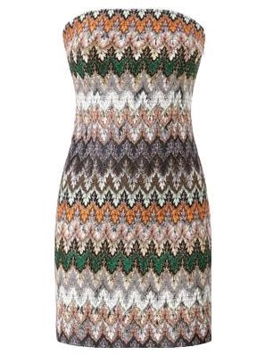 Missoni Viscose & Cotton Lamé Lace Motif Mini Dress - Multicoloured