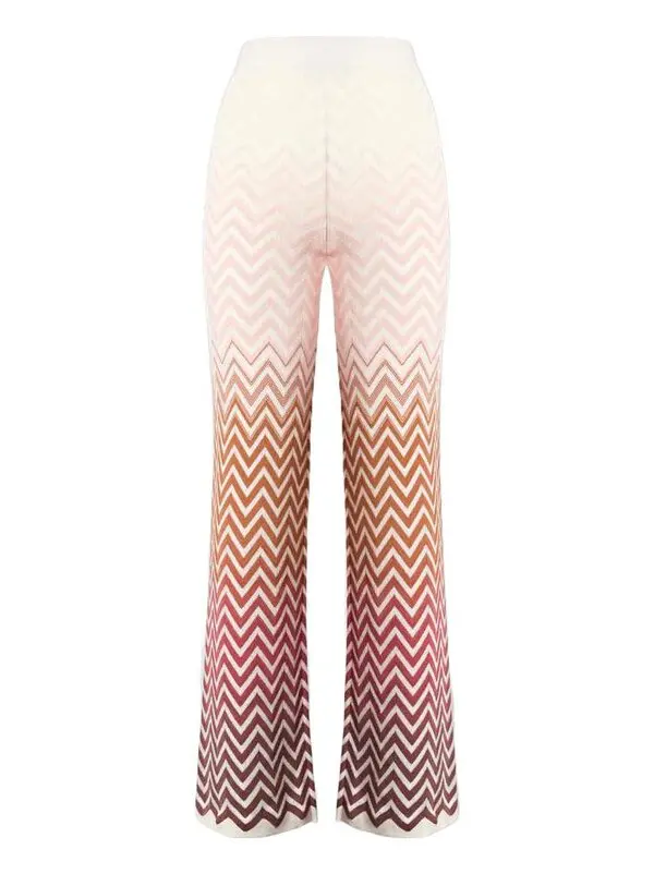 Missoni Chevron Dégradé Trousers - Green& Brown