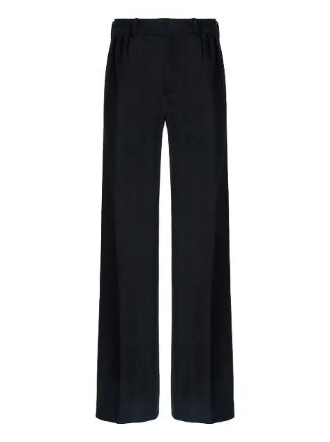 Missoni Cotton And Viscose Tone-on-tone Zigzag Trousers - Black