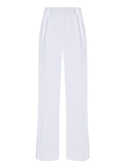 Missoni Zigzag Cotton And Viscose Classic Trousers - White