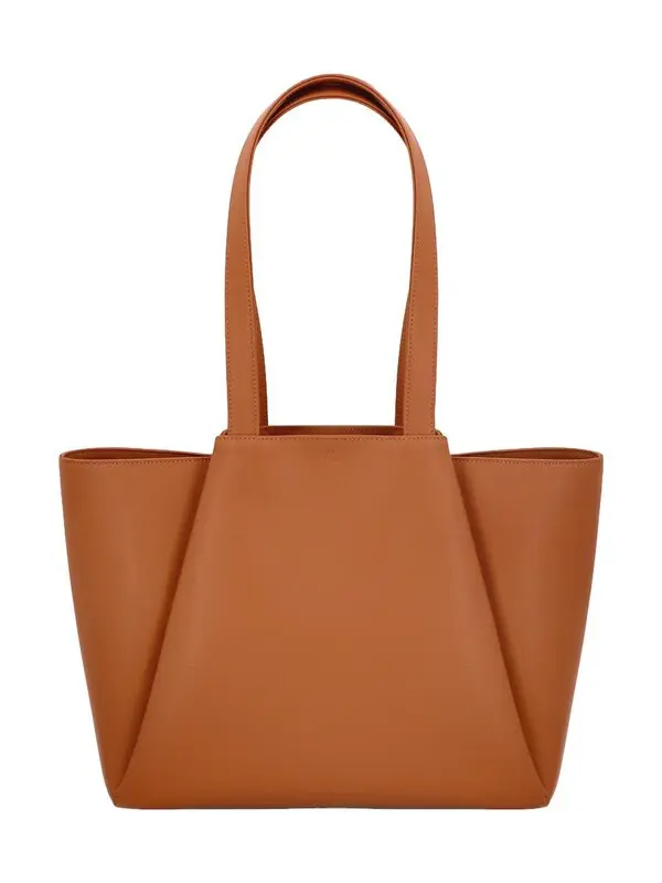 KAAI Midi Pyramid Tote Bag - Cognac