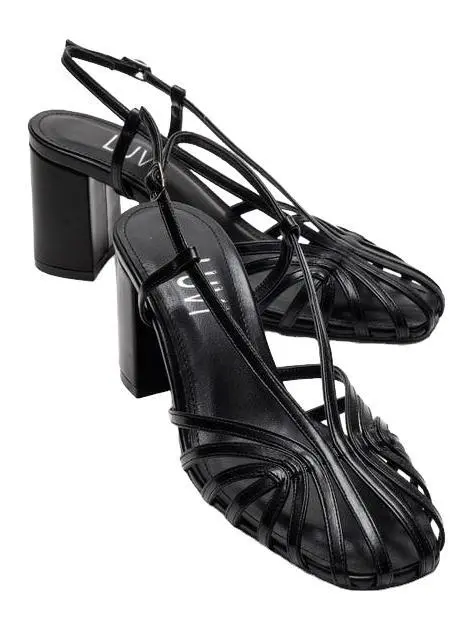 PROLOGUE SHOES Wilda Block Heel Sandal - Black
