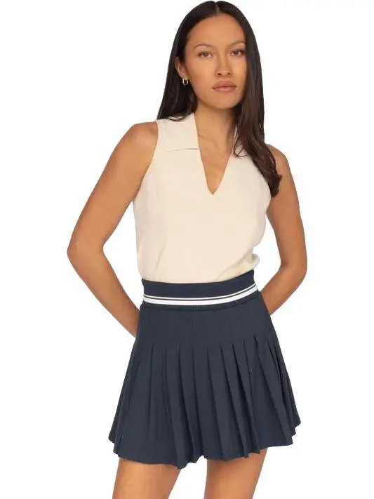FORE-TÉ CLUB ATTIRE Juliette Collared Tank - Bone