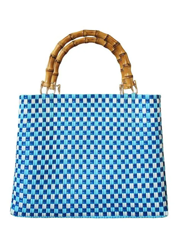 BRUNNA.CO The Tuku Recycled Market Tote Bag - Blue