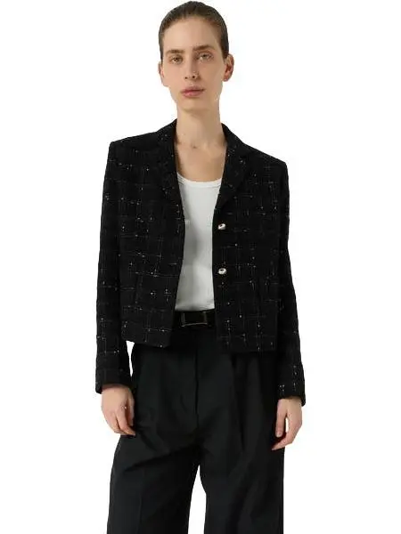 Gerard Darel Tiana Single Breasted Blazer - Black
