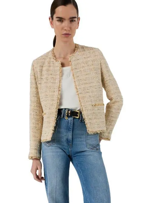 Gerard Darel Talea Tweed Jacket - Beige