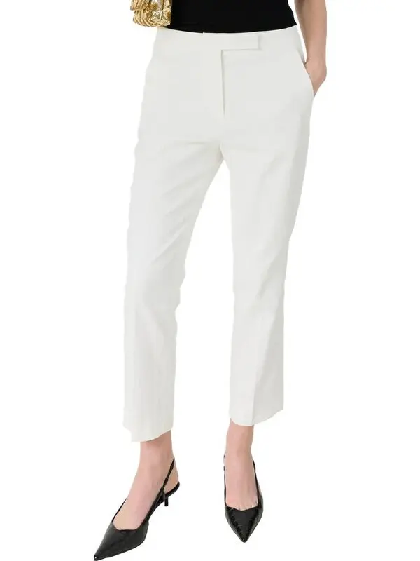 Gerard Darel Auria Mid Rise Straight Leg Trousers - Ecru