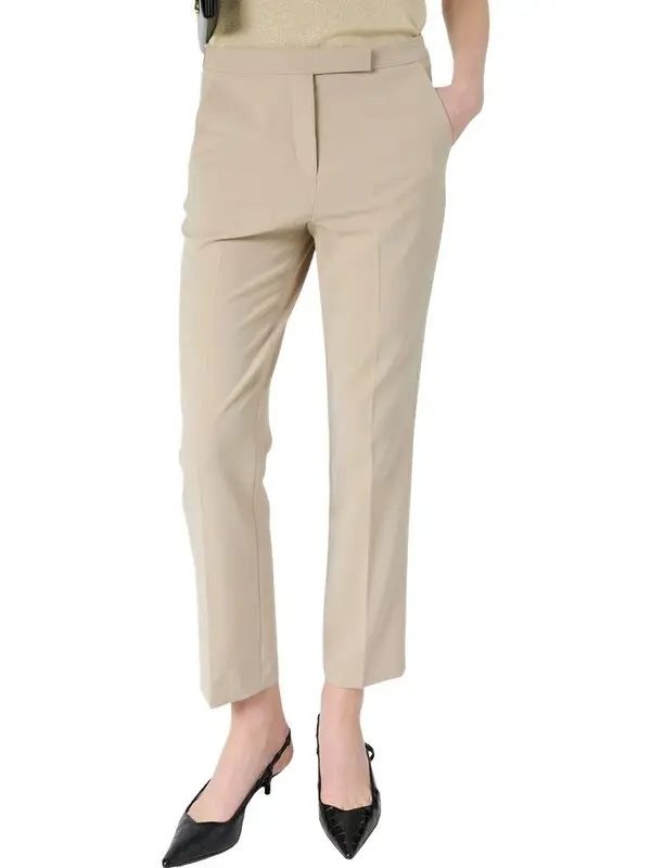 Gerard Darel Alya Tailored Mid Rise Trousers - Beige