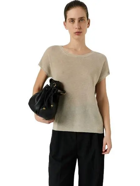 Gerard Darel Lixia Short Sleeve Sweater - Natural