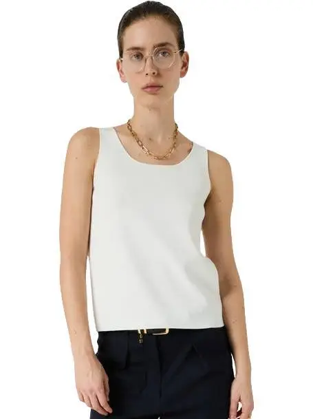 Gerard Darel Lucina Round Neck Knit Vest - White
