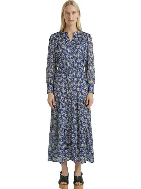Gerard Darel Ruvia Floral Printed Maxi Dress - Ink