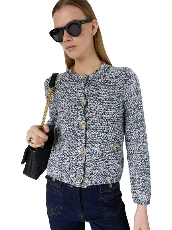 Gerard Darel Leora Button-front Cardigan - Navy Blue