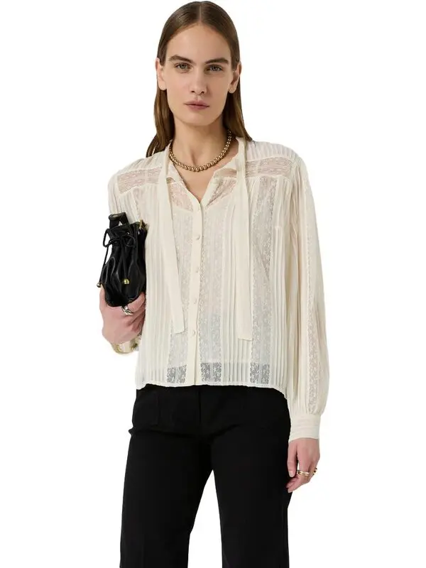 Gerard Darel Cyrana Lace Shirt - White