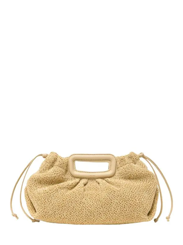 Maje Mipli Bouclé-effect Clutch - Sand
