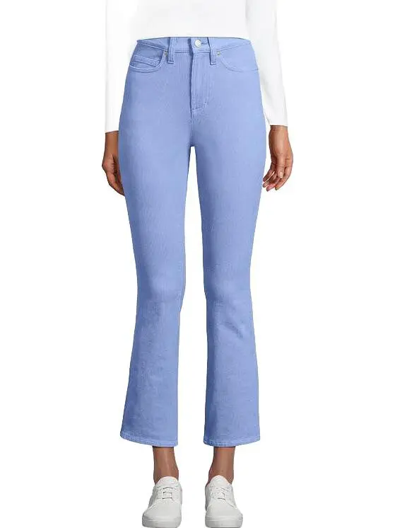 LANDS' END High Rise Corduroy Kick Crop Pants - Light Cornflower