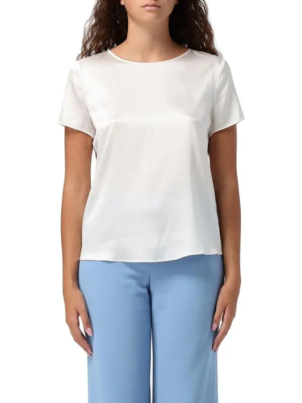 Emporio Armani Silk Satin Blouse - White
