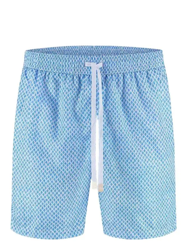 GRAN SASSO Patterned Swim Shorts - Blue