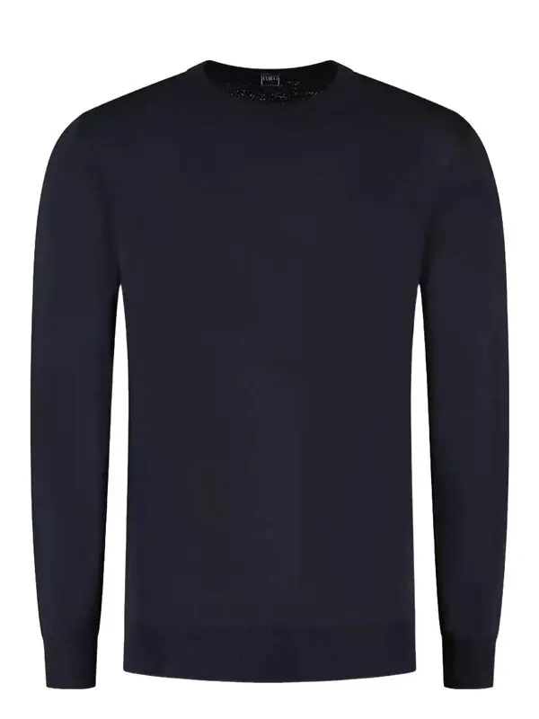 Fedeli Crew-neck Sweater - Blue