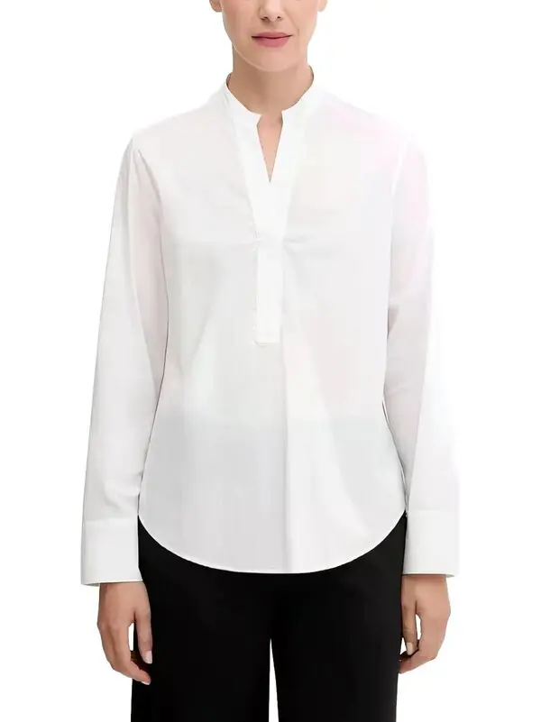 Marc O'polo V-neck Long Sleeve Top - White