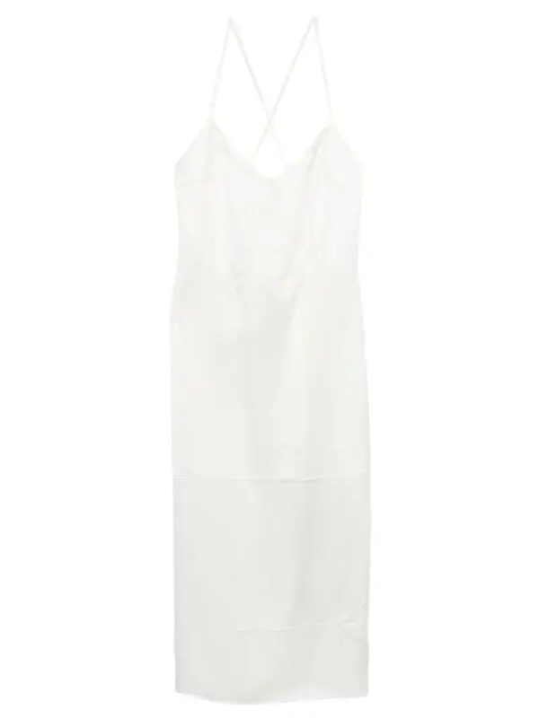 N°21 V-neck Midi Dress - White