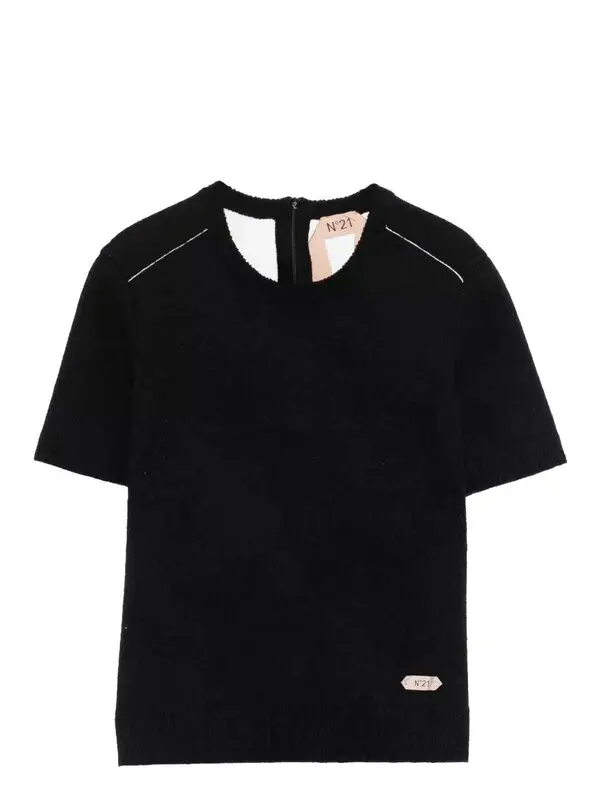 N°21 Short-sleeve Sweater - Black