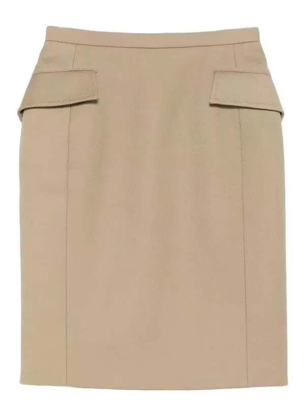N°21 Front-pocket Mini Skirt - Neutrals